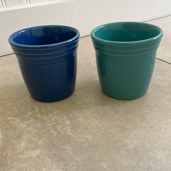 Fiesta | Accents | Fiesta Flower Pots Lapis And Turquoise | Poshmark